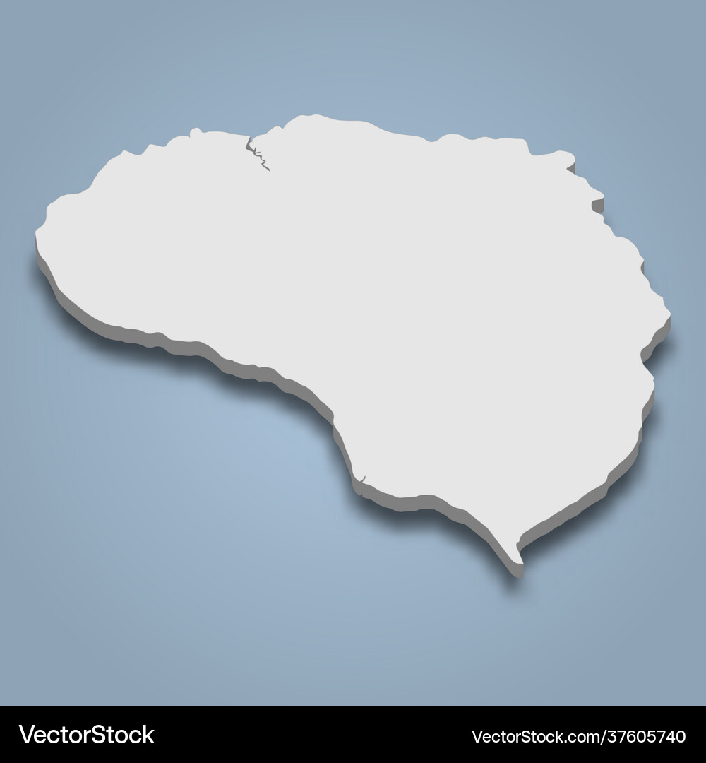 3d isometric map sibuyan is an island Royalty Free Vector