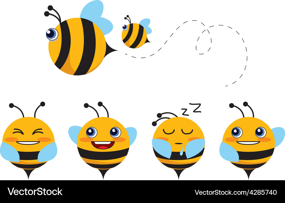 Bee1 Royalty Free Vector Image - VectorStock