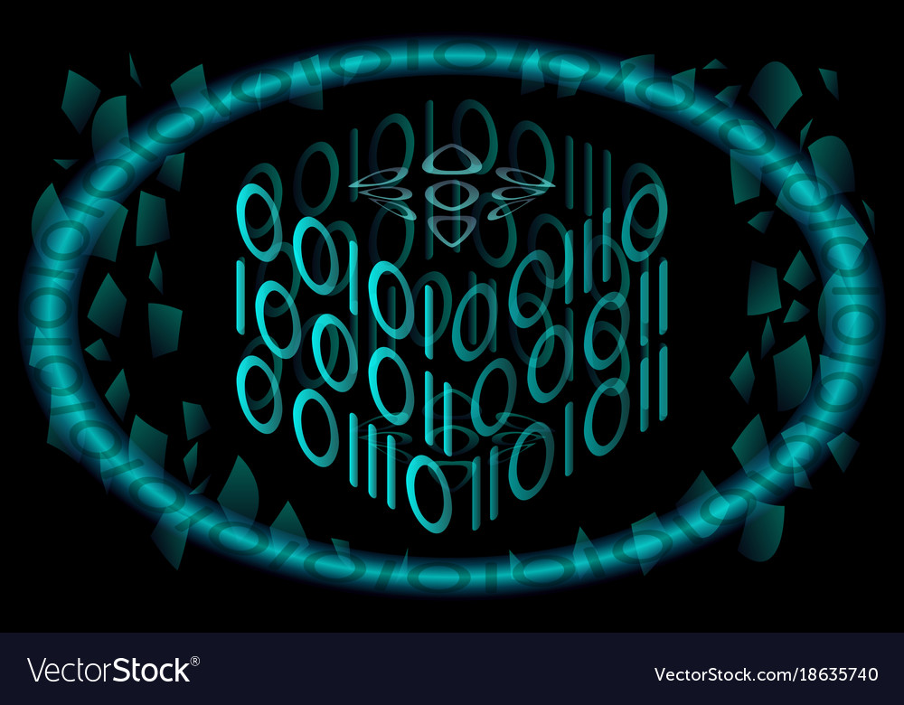 Binary code blue Royalty Free Vector Image - VectorStock
