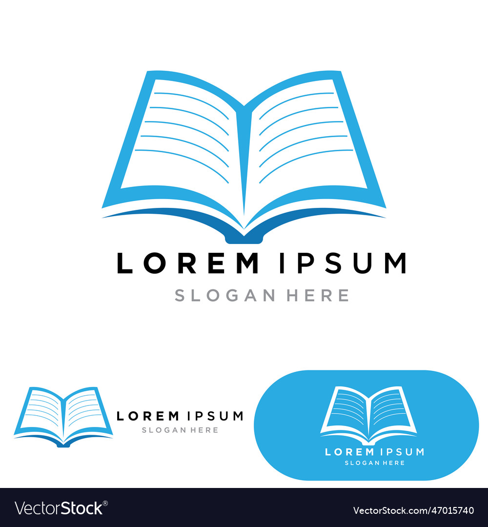 Book Reading Logo And Symbols Template Icons Vector Image
