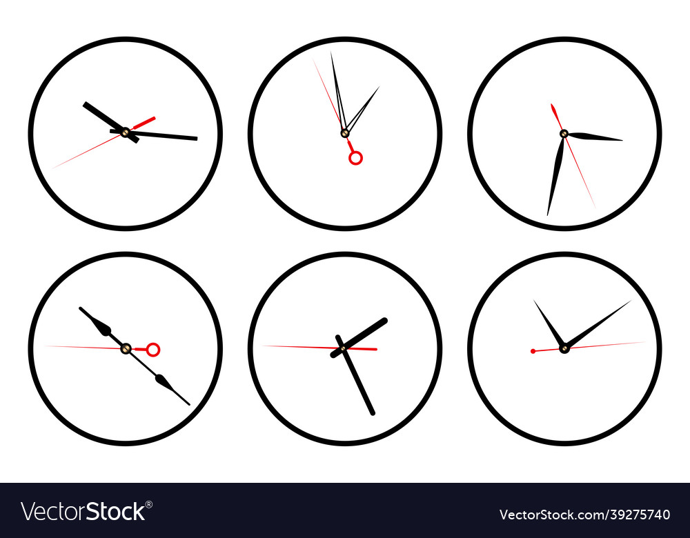 Clock hands icon template time pointers symbol Vector Image