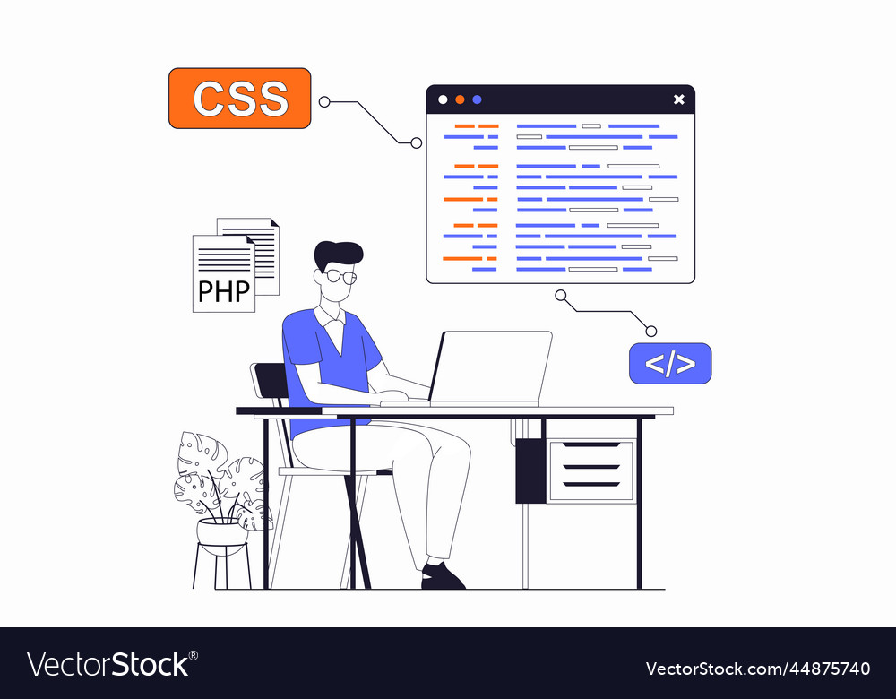 Development and programming concept with people Vector Image