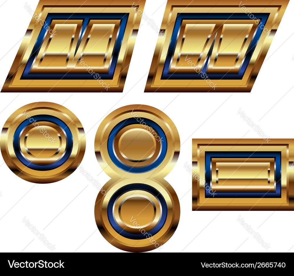 Golden font symbol Royalty Free Vector Image - VectorStock
