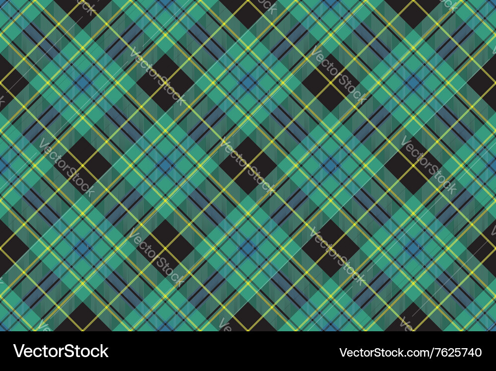 Ireland tartan kilt texture seamless diagonal Vector Image