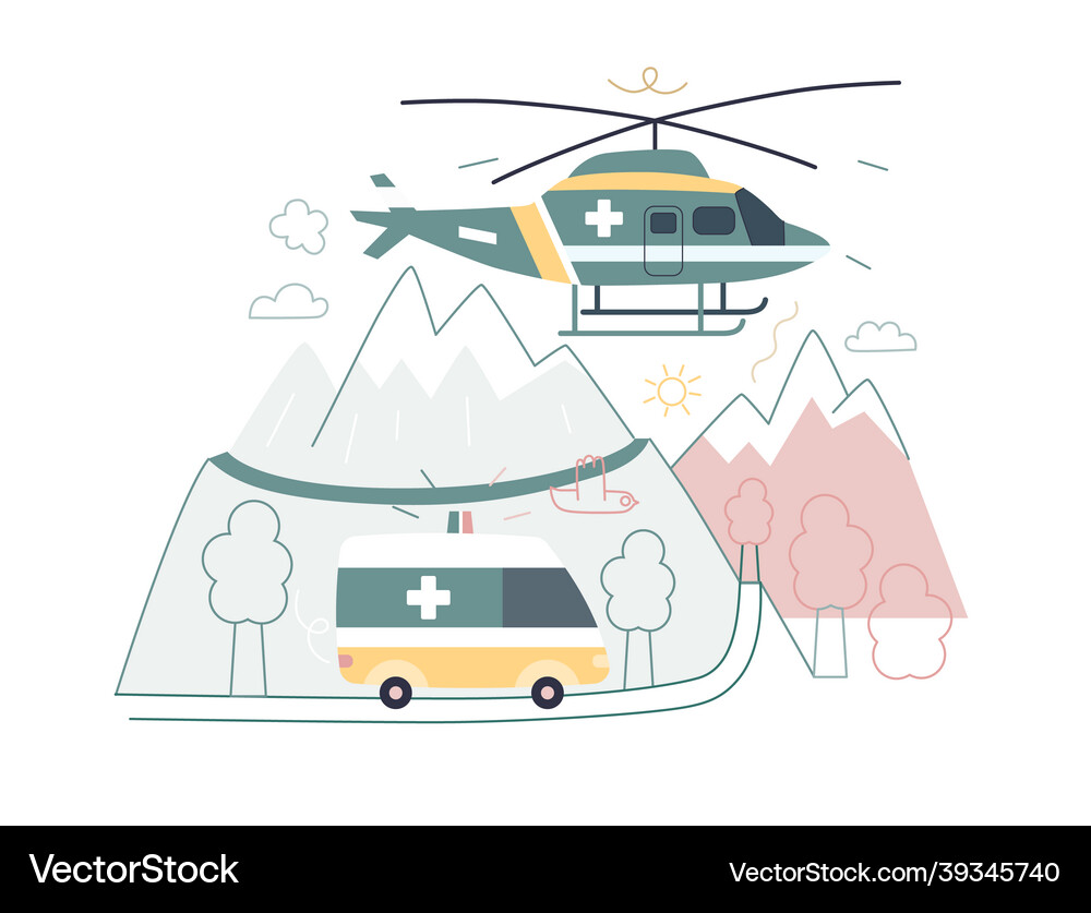 Medical transportation - insurance Royalty Free Vector Image