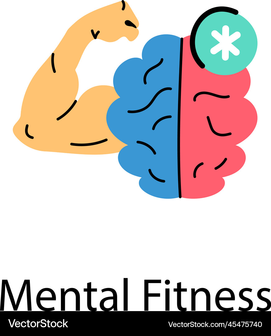 Mental fitness Royalty Free Vector Image - VectorStock