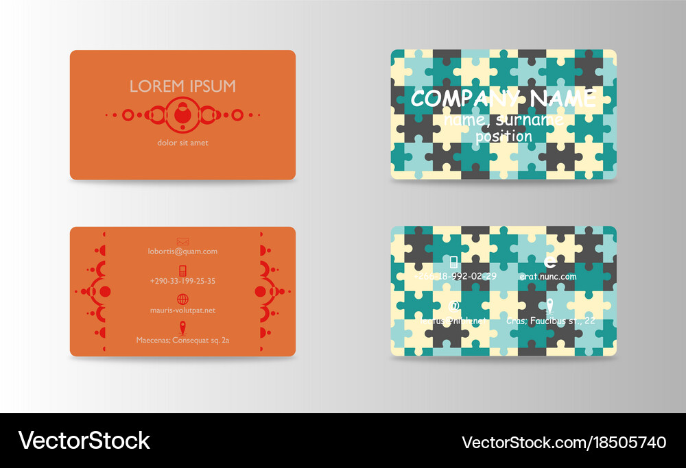 Modern creative and trending business card design Vector Image