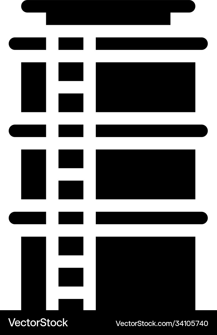 Water tank glyph icon black Royalty Free Vector Image