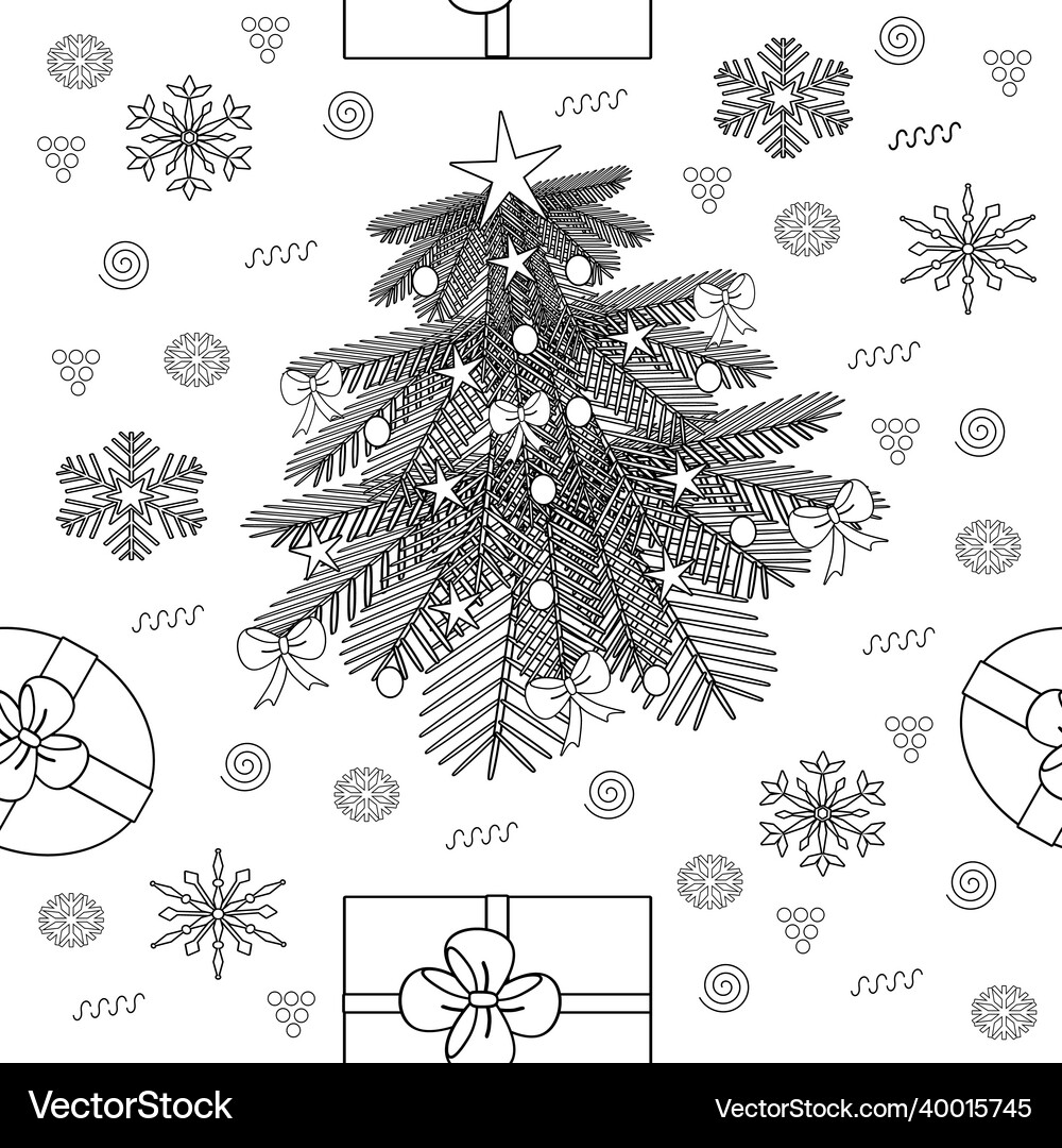 Christmas coloring page crafts ideas Royalty Free Vector