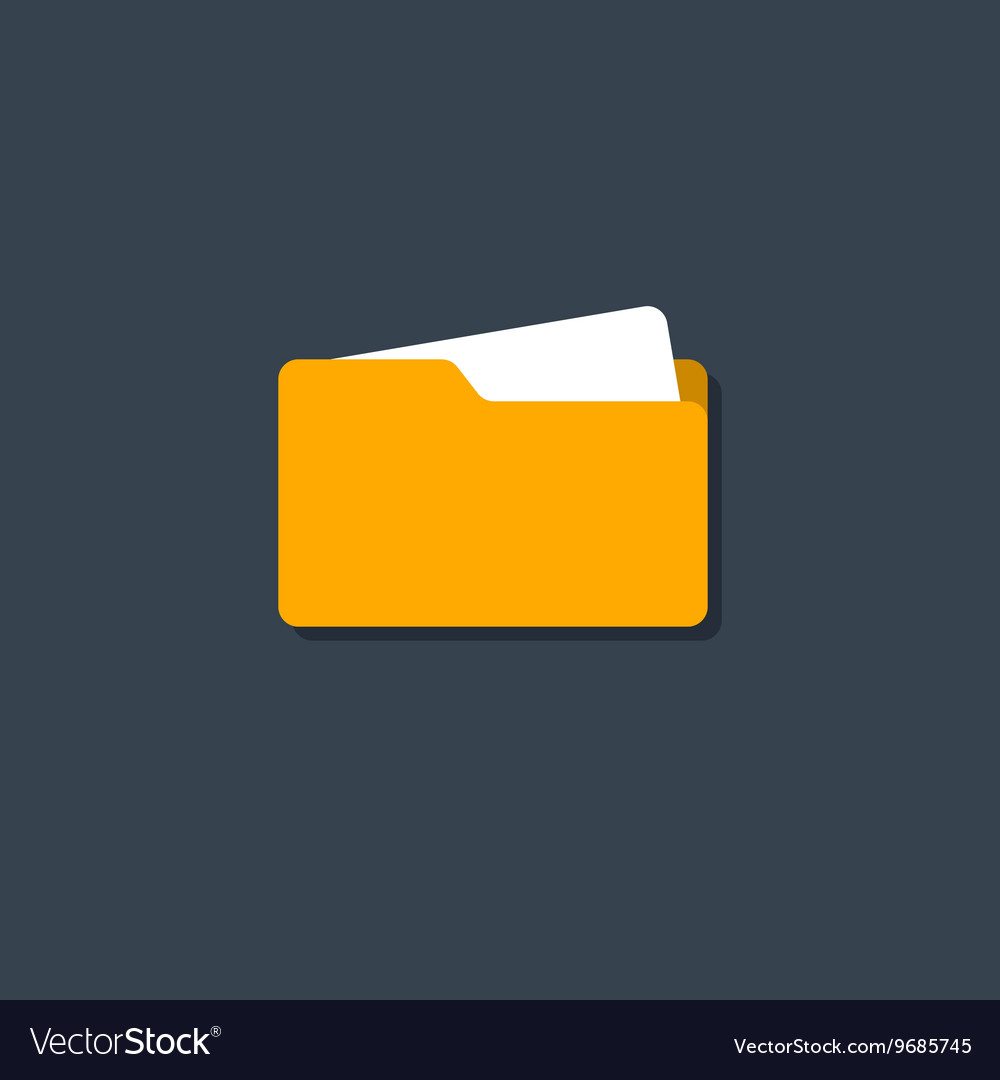 Folder icon flat design Royalty Free Vector Image Folder icon flat design Royalty Free Vector Image