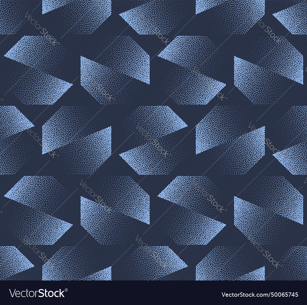 Split octagons blue seamless pattern trendy Vector Image