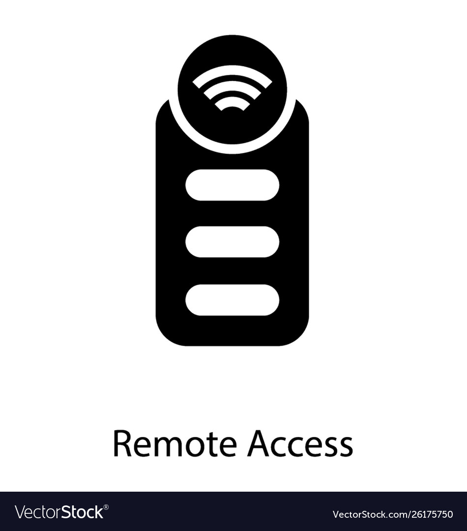 Automatic remote access Royalty Free Vector Image