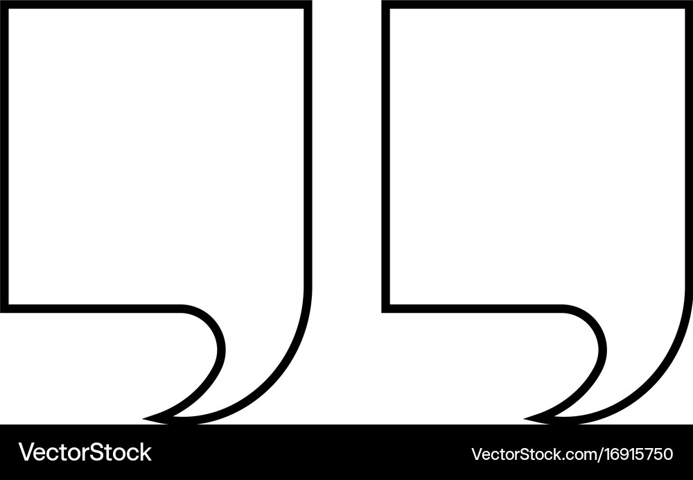 Citation black color icon Royalty Free Vector Image