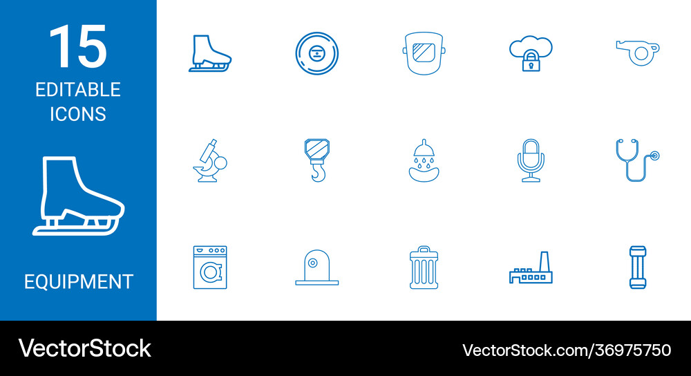 Equipment icons Royalty Free Vector Image - VectorStock