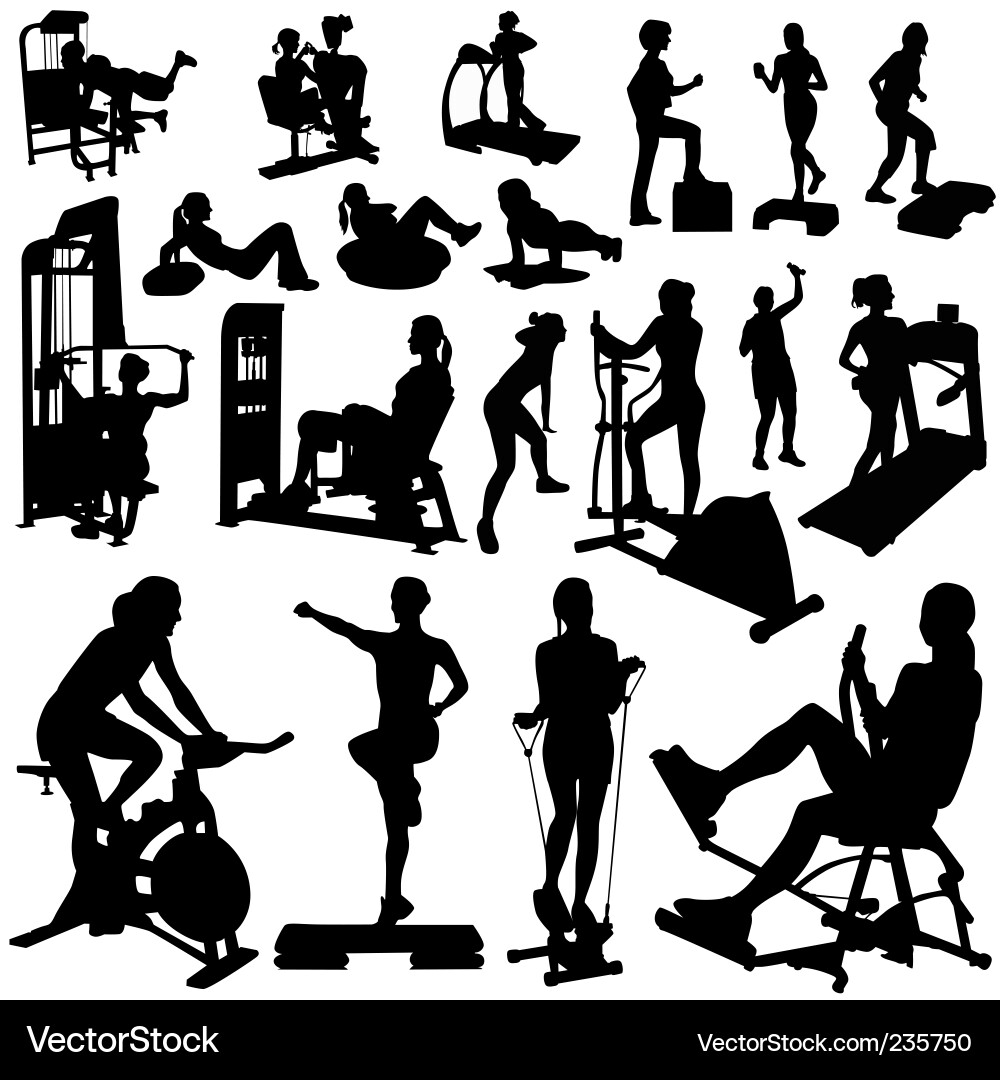 Fitness women Royalty Free Vector Image - VectorStock