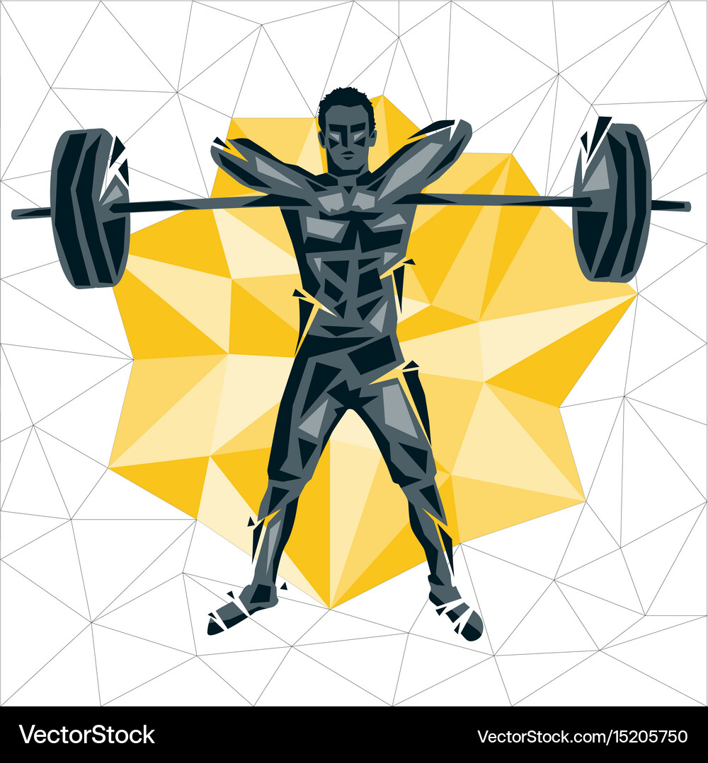 Geometric crossfit concept Royalty Free Vector Image