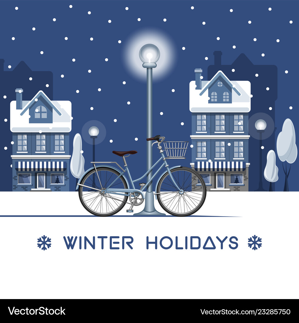 Greeting card for winter holidays Royalty Free Vector Image