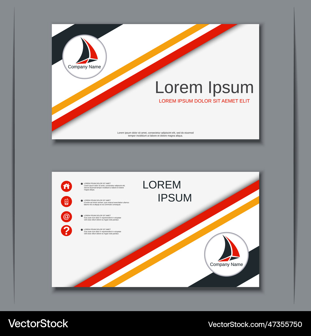 Modern business visiting card design template Vector Image