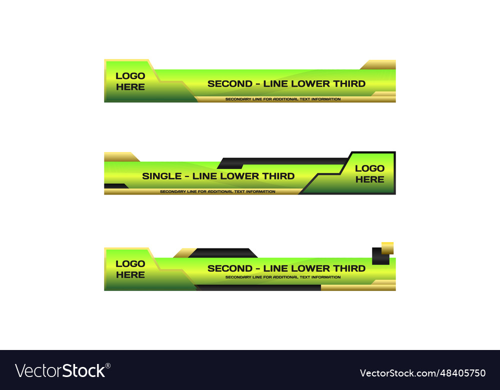 Modern gradient geometric lower third banner Vector Image Modern gradient geometric lower third banner Vector Image