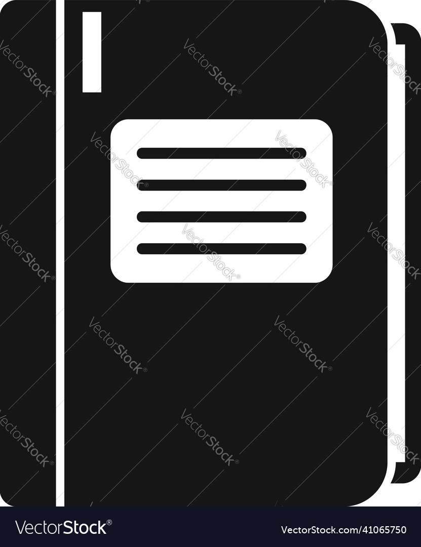 Notebook Folder Icon Simple Write Paper Royalty Free Vector