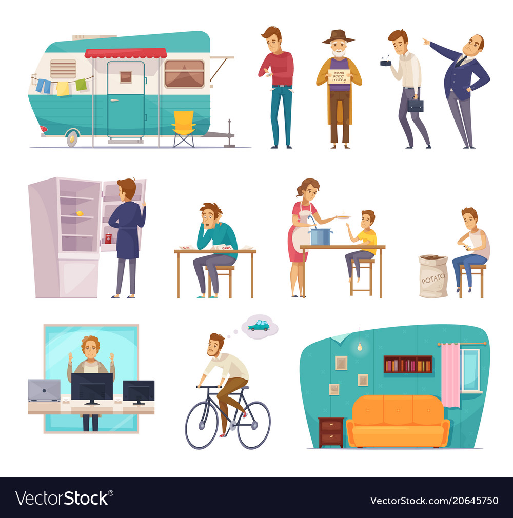 People Social Classes Decorative Icons Royalty Free Vector