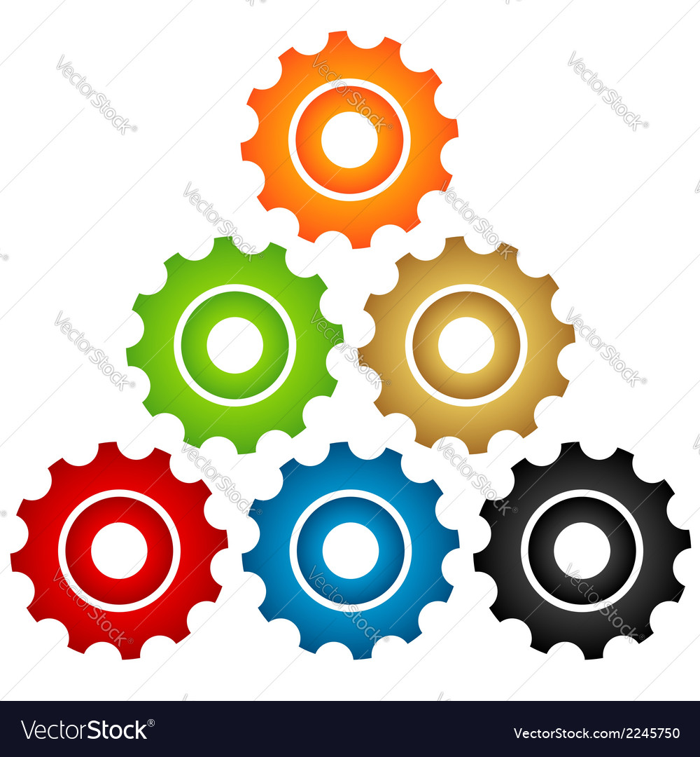 Set of gears Royalty Free Vector Image - VectorStock