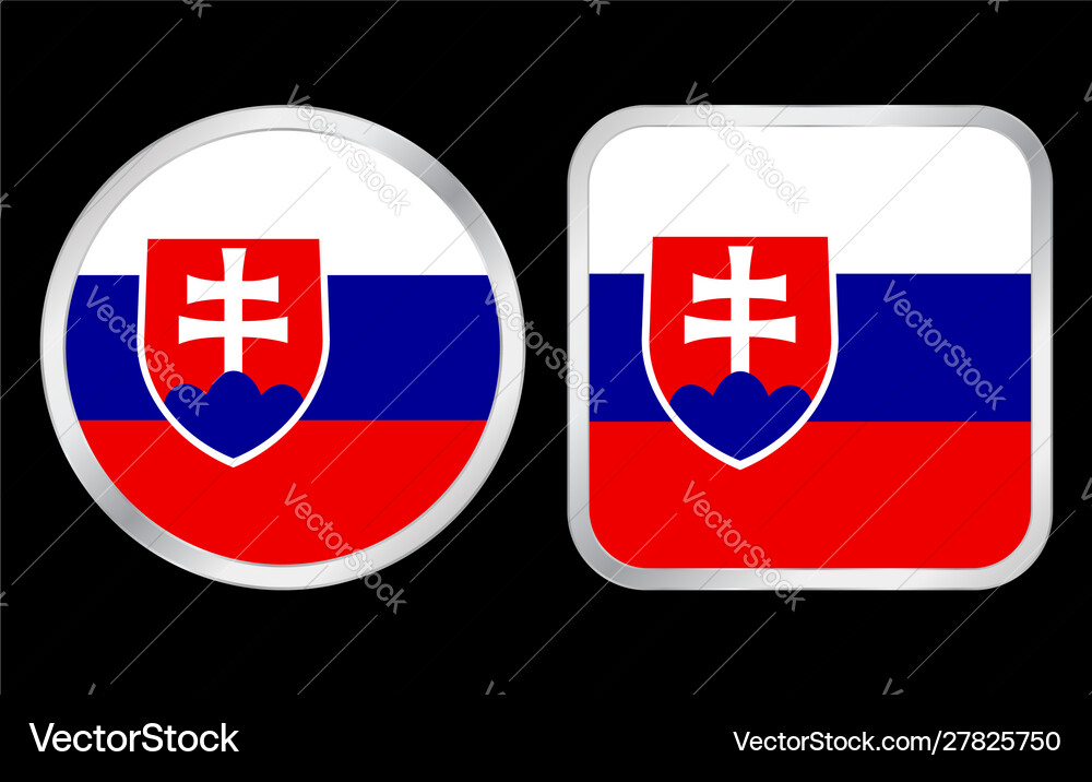 Slovakia flag icon Royalty Free Vector Image - VectorStock