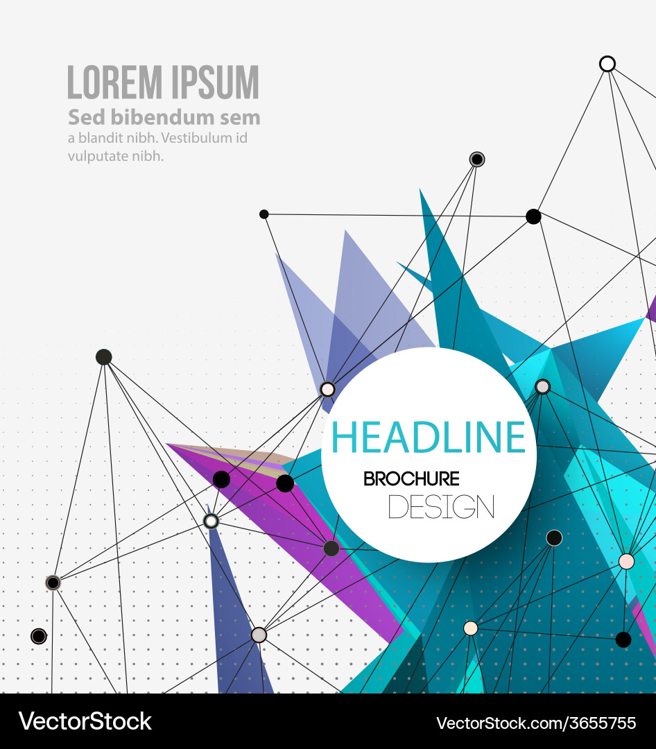 Abstract colorful geometric background brochure Vector Image