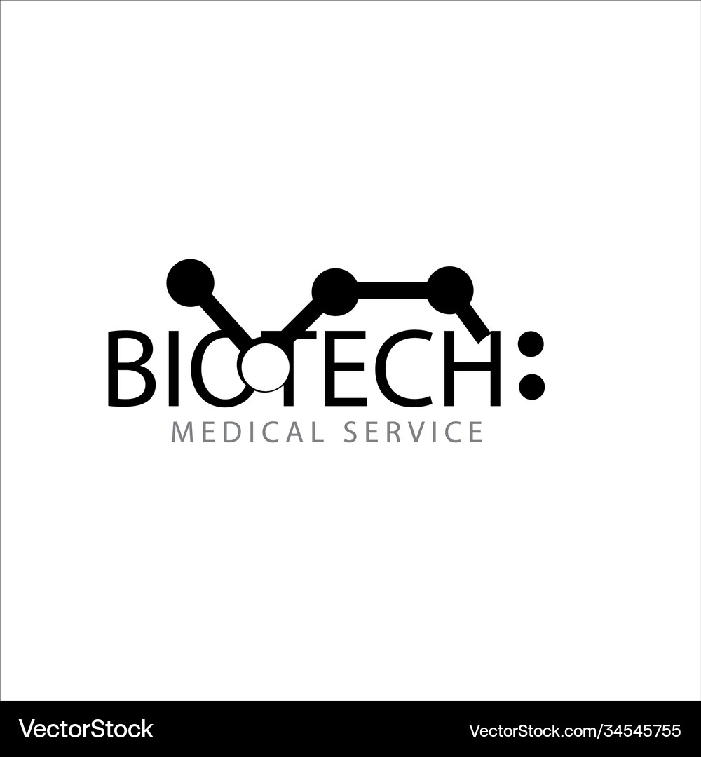 Bio tech molecule logo designs for dna medical Vector Image