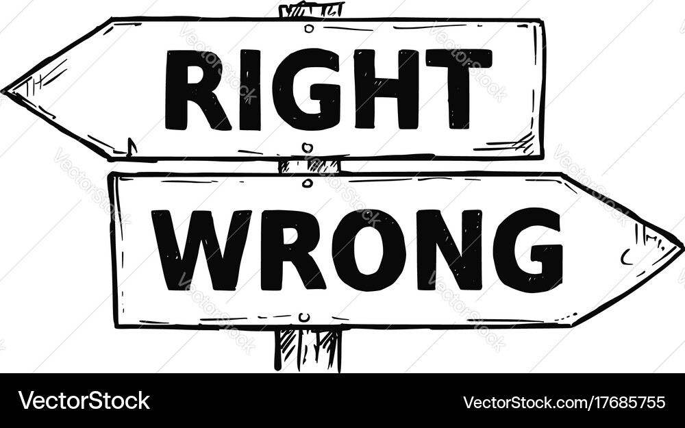 Cartoon direction sign with two decision arrows Vector Image