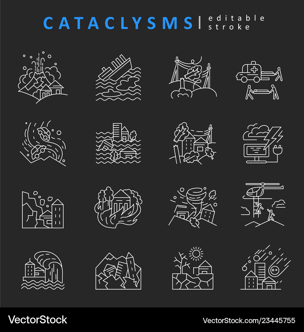 Cataclysms and natural disasters icon Royalty Free Vector