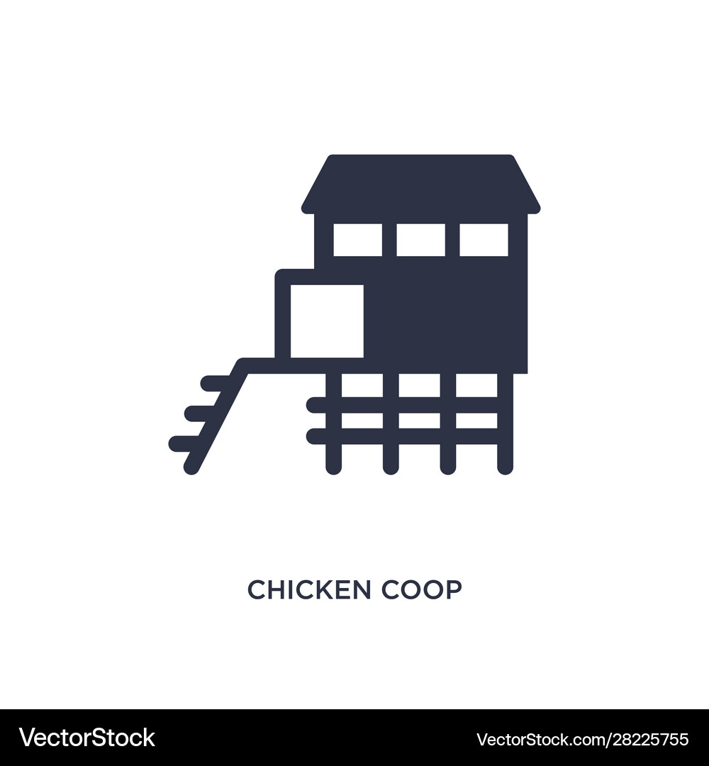 Chicken coop icon on white background simple Vector Image