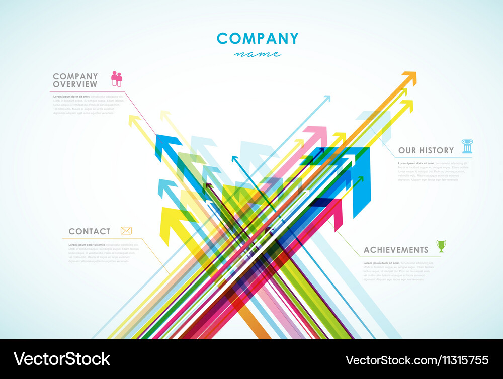Company infographic overview design template Vector Image