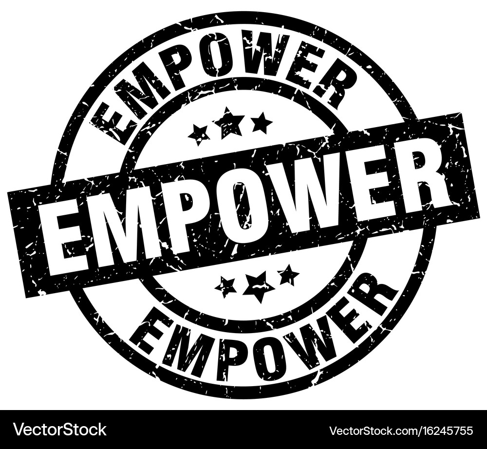 Empower round grunge black stamp Royalty Free Vector Image