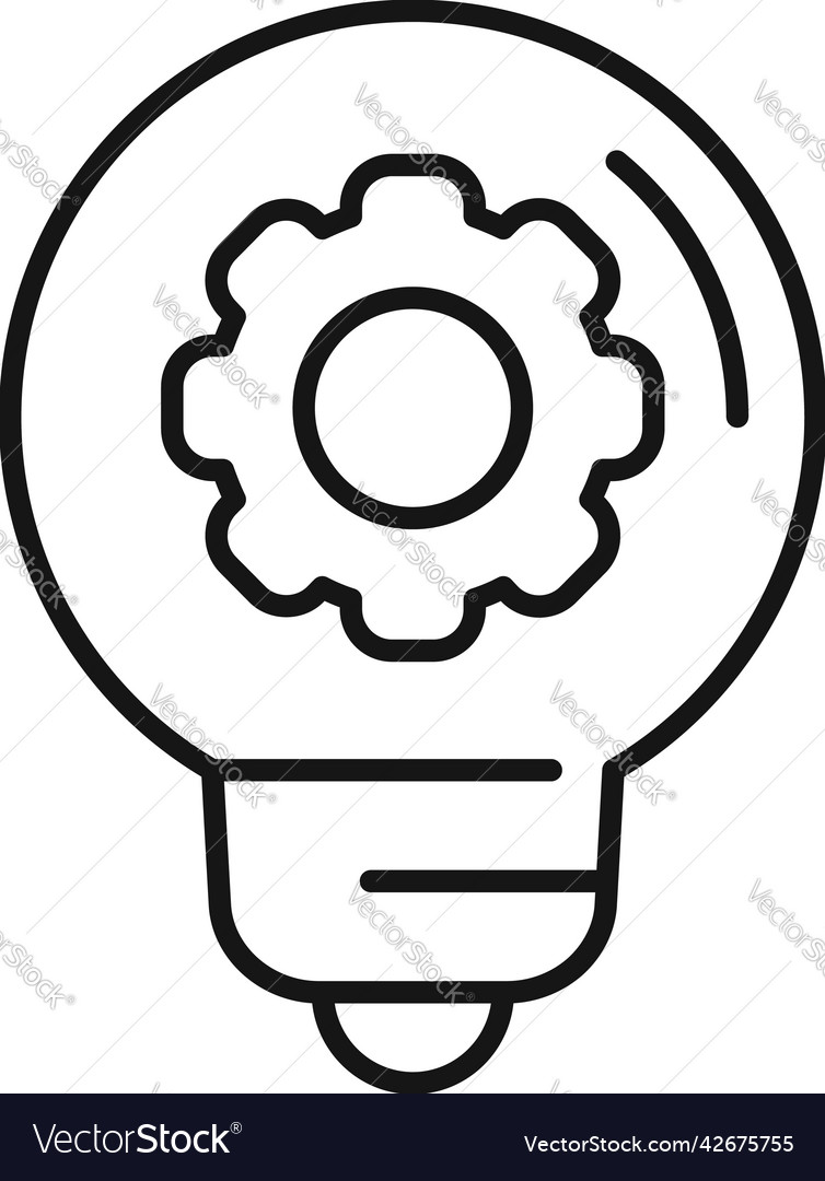 Genius Idea Icon Outline Business Solution Vector Image