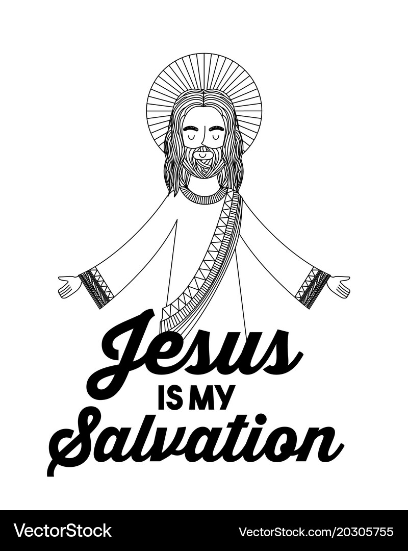 Jesus catholicism religion card Royalty Free Vector Image
