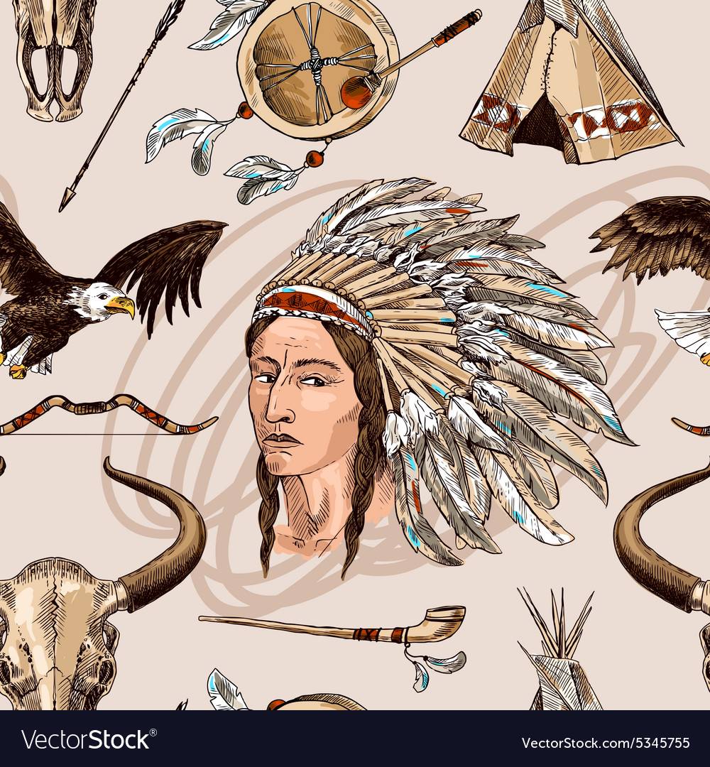 Native american Royalty Free Vector Image - VectorStock