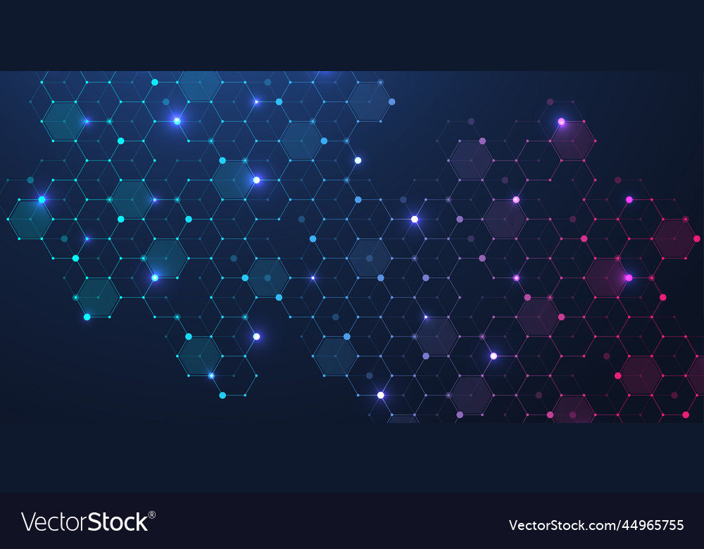 Technology Abstract Lines And Dots Connect Vector Image