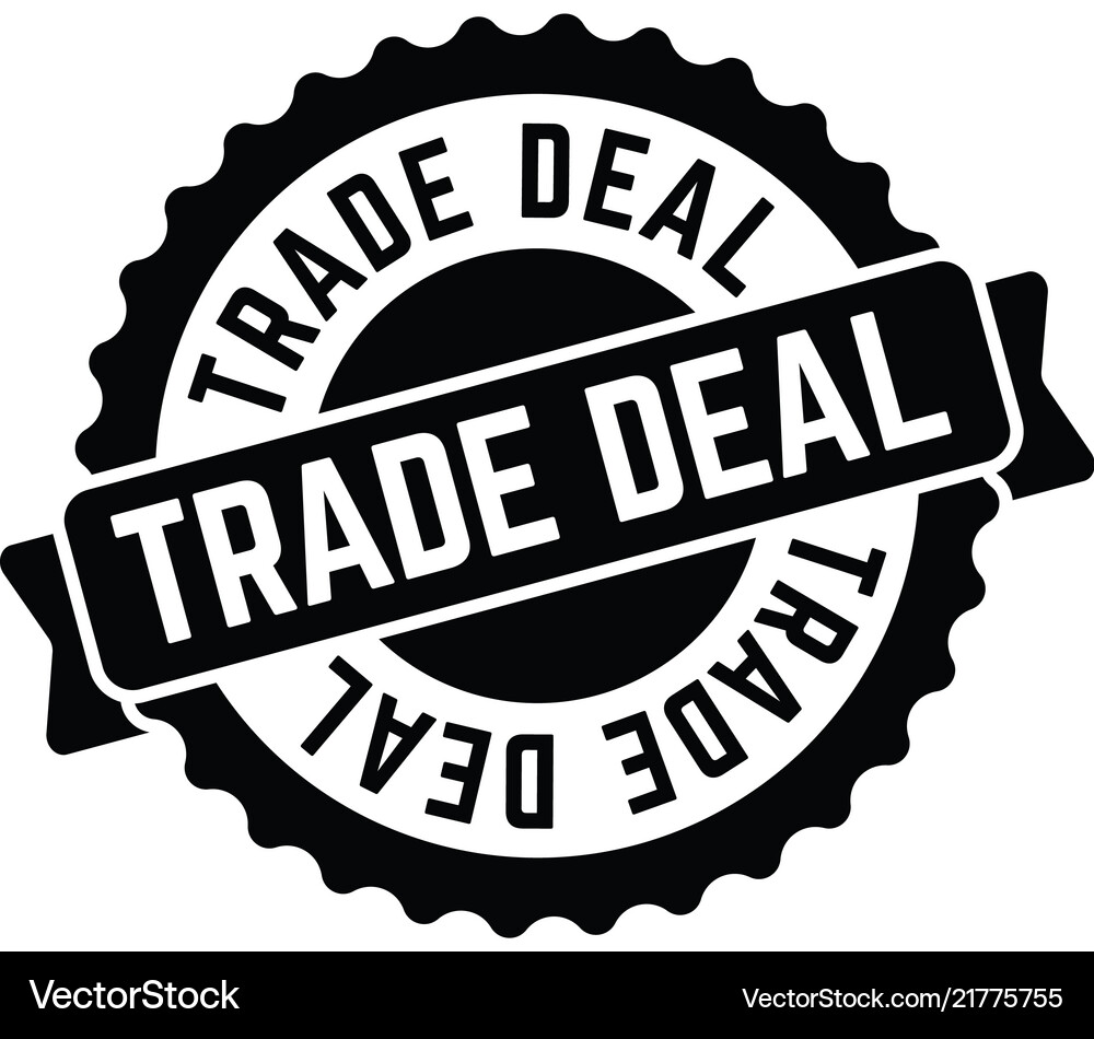 Trade deal rubber stamp Royalty Free Vector Image