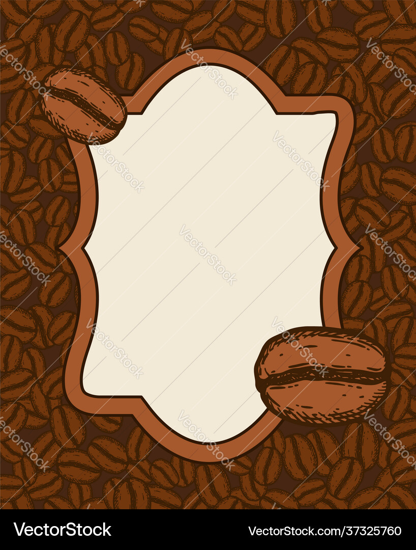 Blank coffee beans frame Royalty Free Vector Image