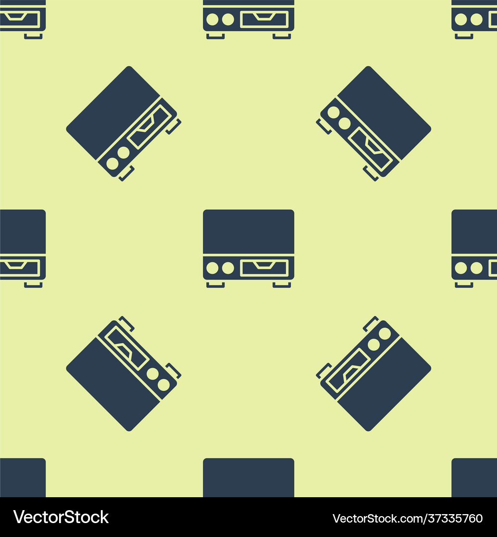 Blue old video cassette player icon isolated Vector Image
