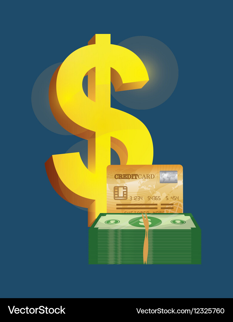 Credit card money Royalty Free Vector Image - VectorStock