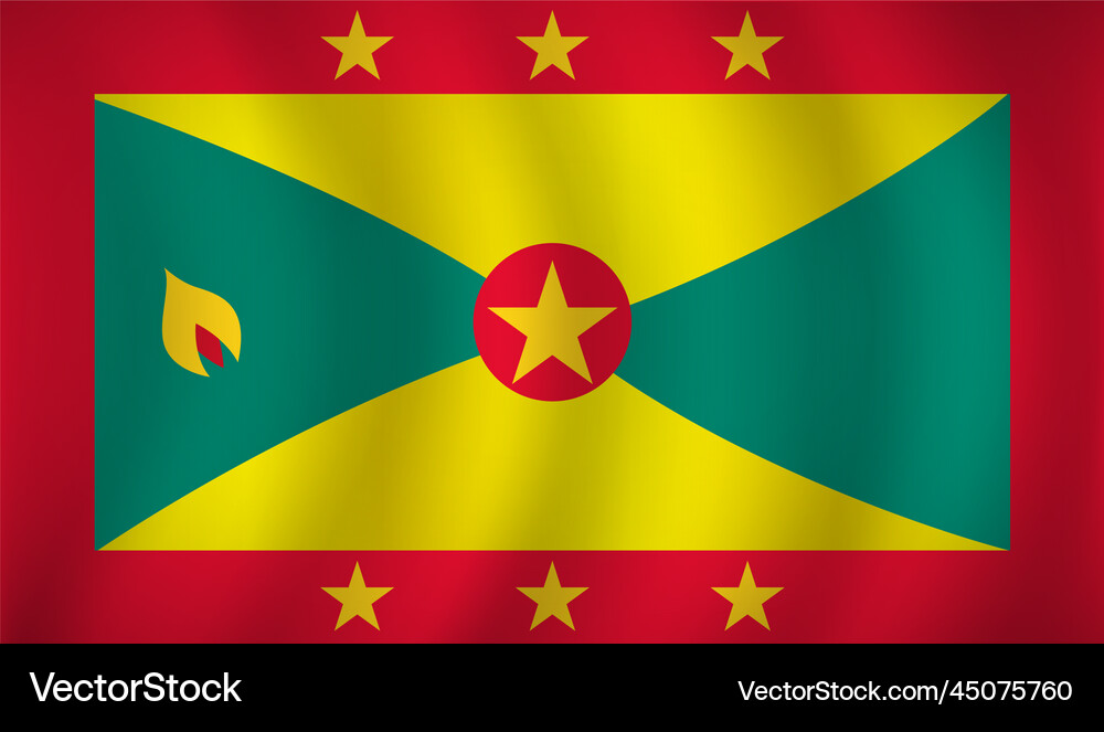 Grenada flag background Royalty Free Vector Image