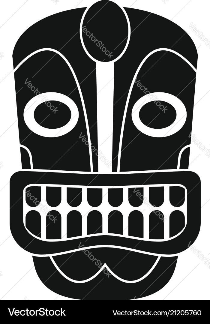 Hawaii idol icon simple style Royalty Free Vector Image