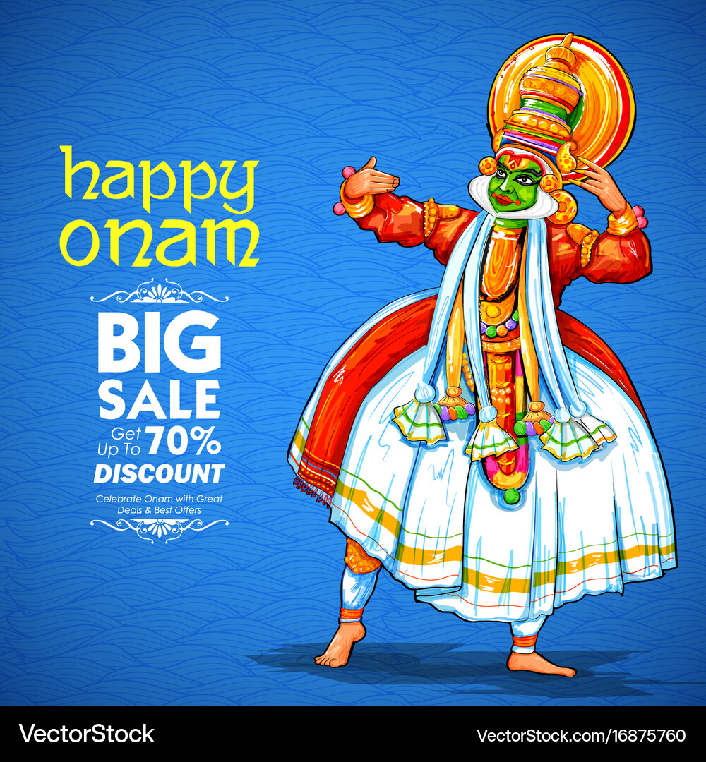 Kathakali dancer on advertisement and promotion Vector Image
