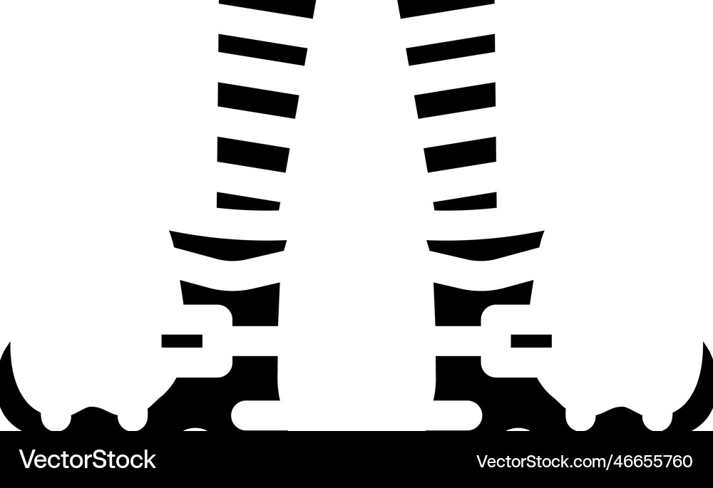 Leg feet elf glyph icon Royalty Free Vector Image
