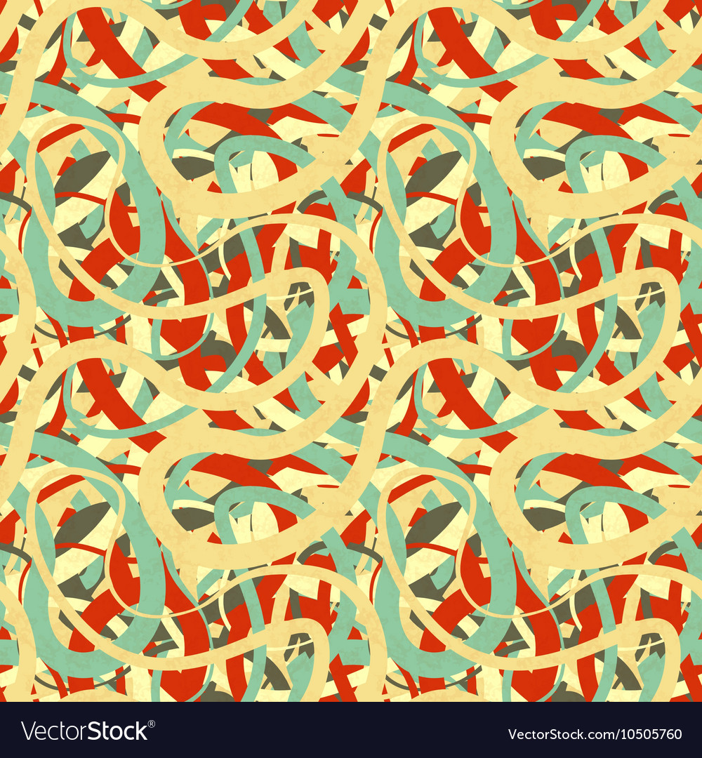 Lines in retro colours abstract seamless pattern Vector Image