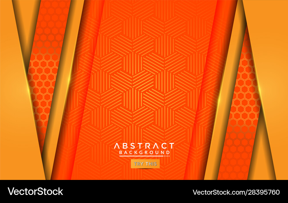 Modern orange abstract background with futuristic Vector Image