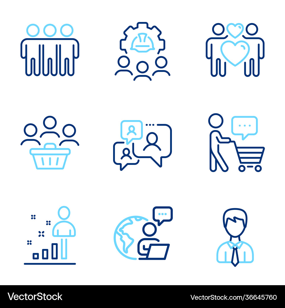 People icons set included icon as engineering Vector Image