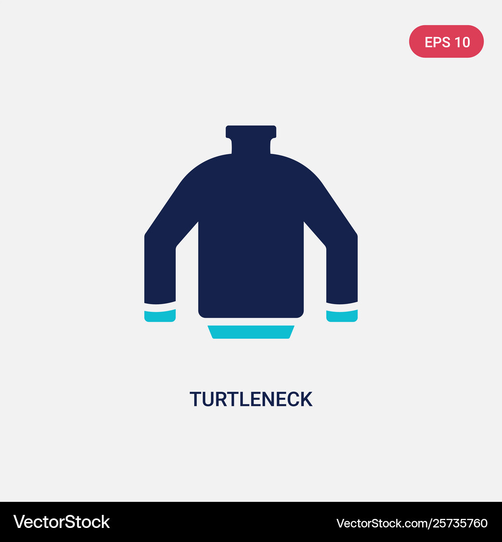 Two color turtleneck icon from clothes concept Vector Image